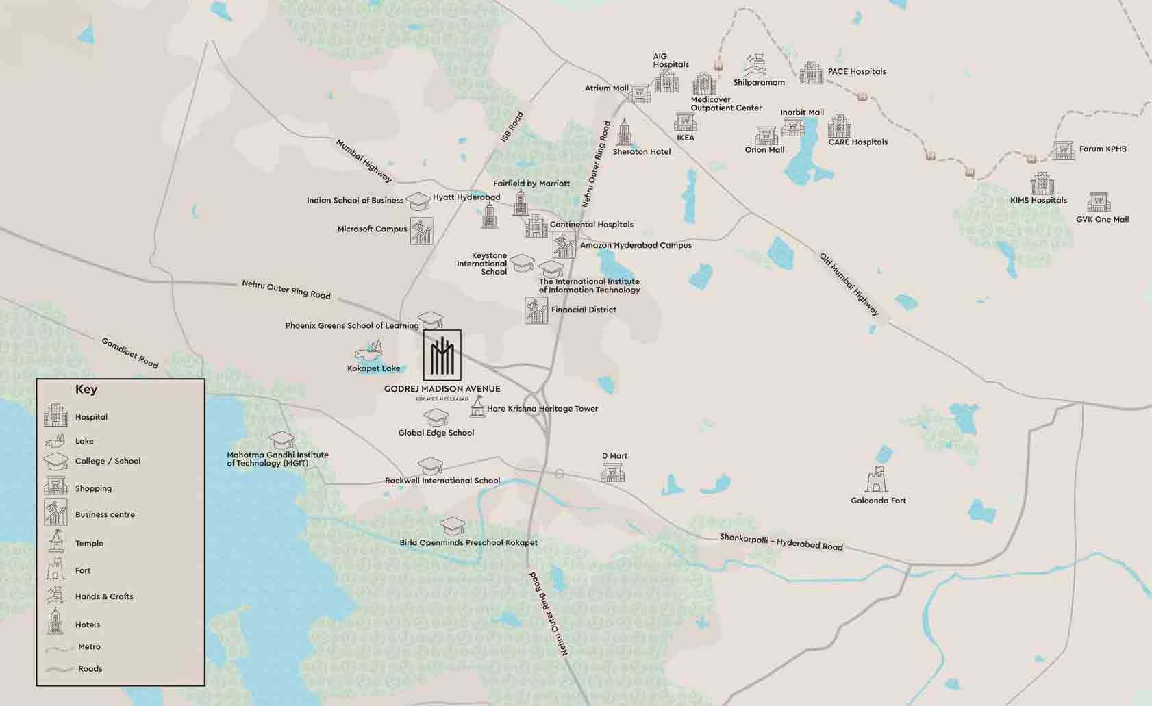 Godrej Madison Avenue, 3 & 4 BHK Flats Kokapet, Hyderabad